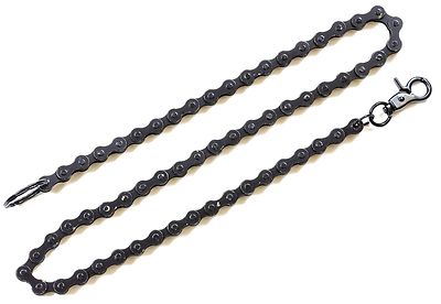 Black Bike Chain Bikers Skaters Wallet Chain Keychain Punk Goth Trigger ...