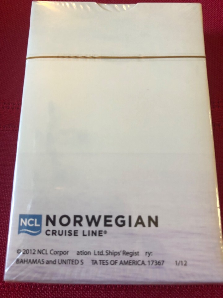 Norwegian Cruise Line Playing Cards "Cruise Like A Norwegian" 2012 NCL ...