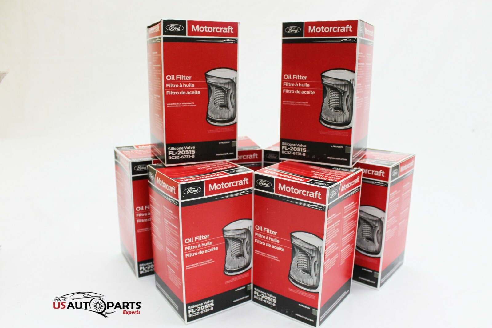 SET OF 8 - Ford Powerstroke Diesel OEM Motorcraft- FL-2051S- Oil Filter ...
