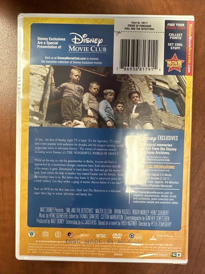 Disney’s Emil And The Detectives (DVD, 2011, DMC Exclusive) New/Sealed ...