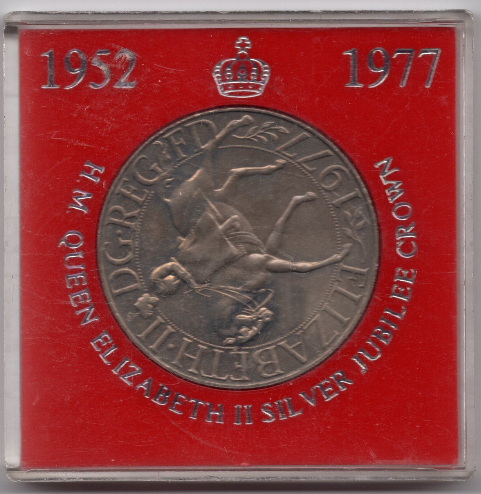 1977 Queen Elizabeth Silver Jubilee Crown Coin encapsulated Mint | eBay
