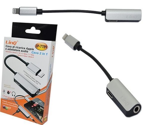 Adaptateur 8-Pin LinQ IP-7789 Charge Audio 3.5mm 2 En 1 iPhone | eBay