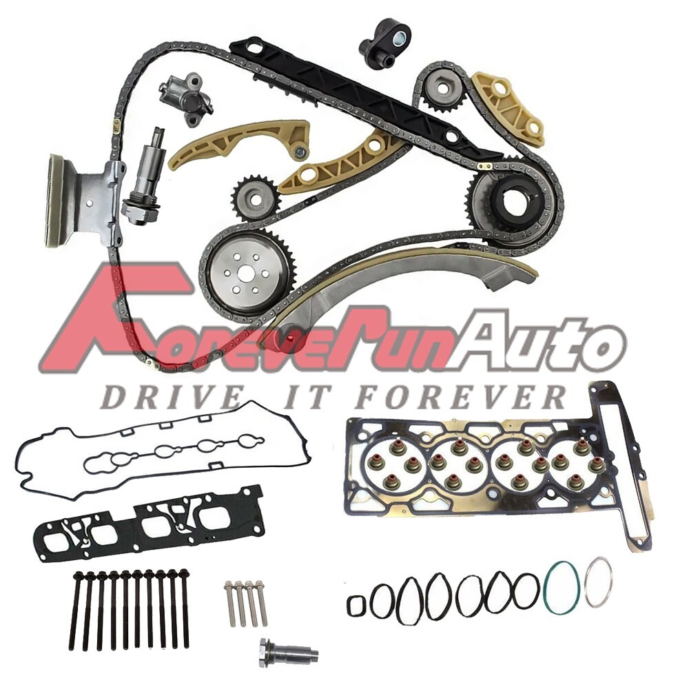 Timing Chain Kit + Head Gasket Bolts Set For 2009-2016 GM Ecotec 2.0L 2 ...