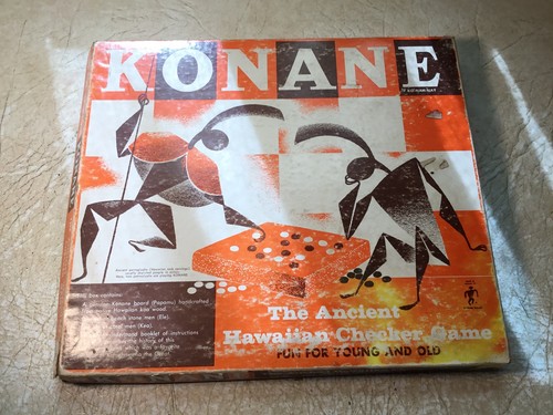 Vintage MCM Konane Hawaiian Checker Game Koa Wood Board, Anekona ...