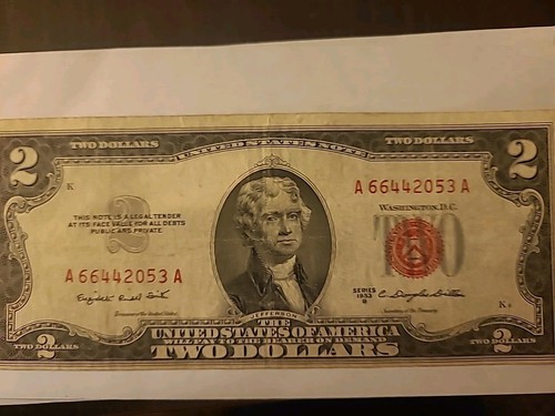 🔥 1953 2$ Dollar Note (Red Seal) US BANKNOTE 🔥 | eBay