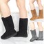 LADIES WOMENS MID CALF WARM WINTER FUR LINED SNUGG HUG GRIP SOLE BOOTS ...