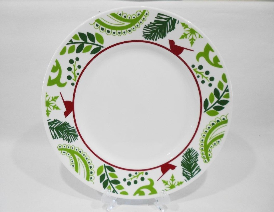 ️ Corelle BIRDS & BOUGHS Choose: DINNER or LUNCH PLATE Christmas Red ...
