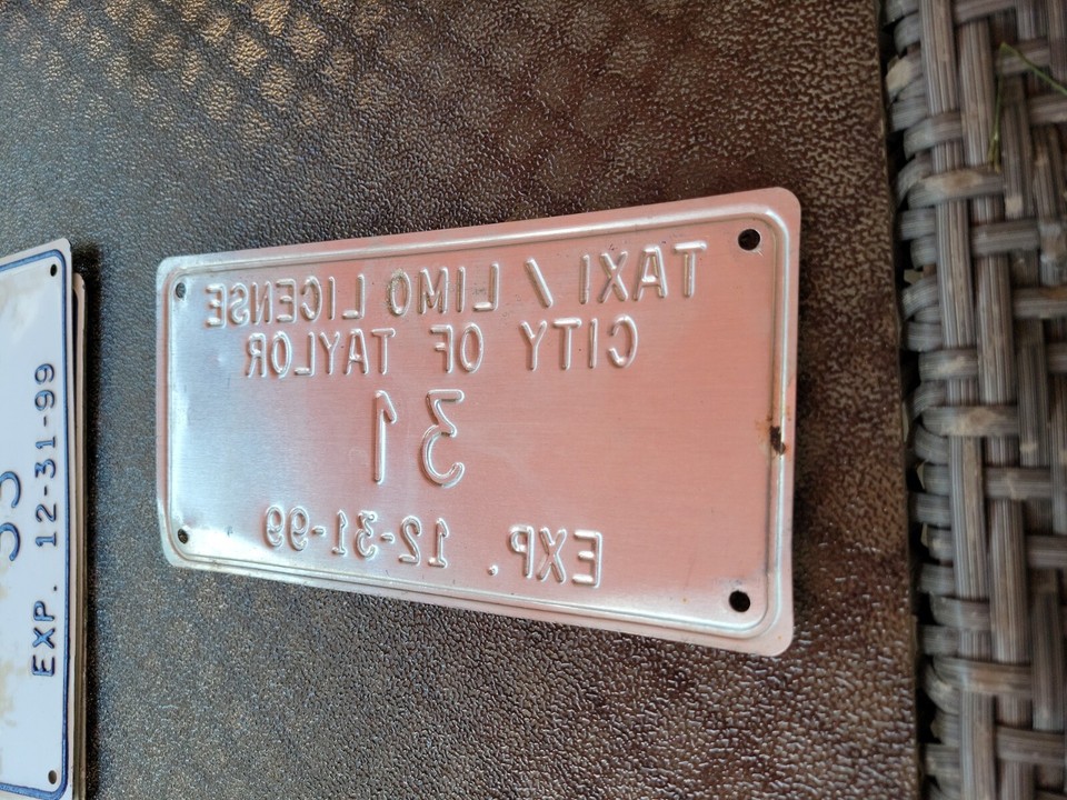 Michigan 1999 Taylor Taxi Cab/Limo license plate #31 | eBay