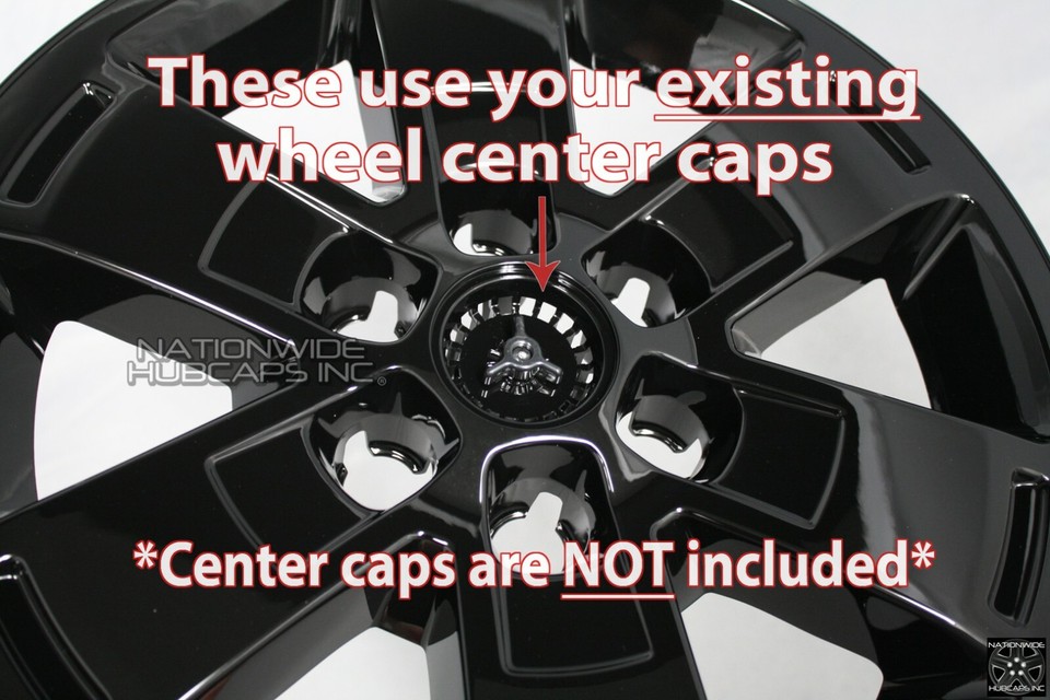 4 for Chevy Colorado WT 2015-20 Black 16" Wheel Skins Hub Caps Alloy ...