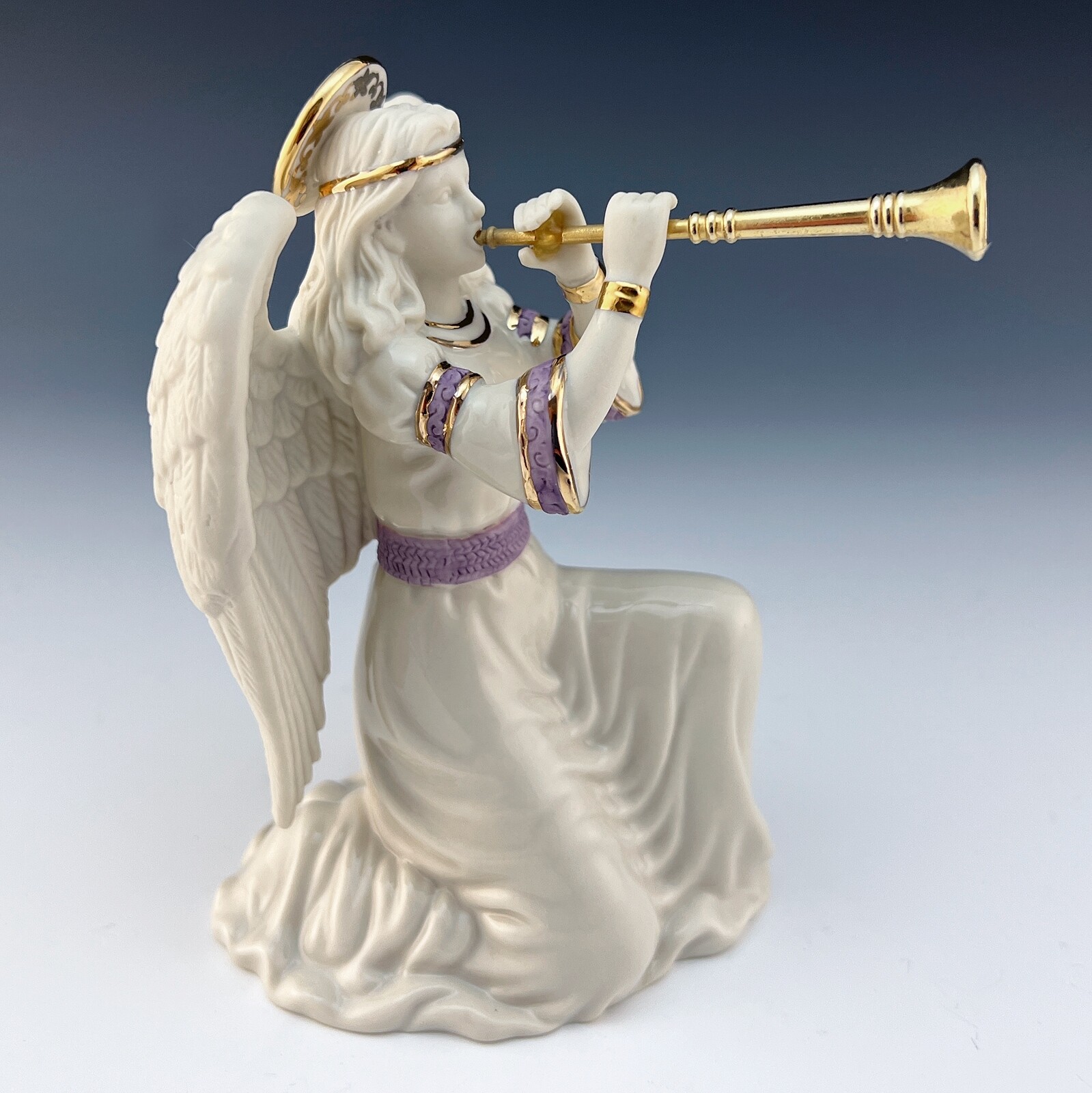 Lenox China First Blessing Nativity Kneeling ANGEL with Trumpet ...