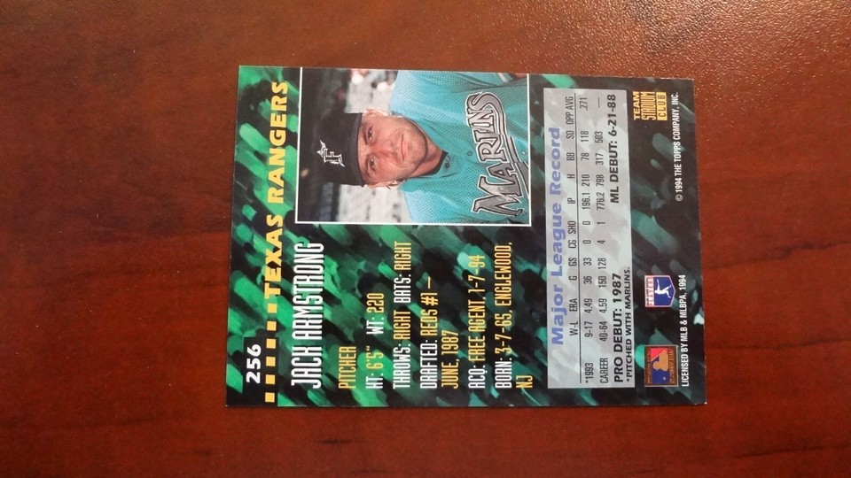 1994 TOPPS TEAM STADIUM CLUB # 256 JACK ARMSTRONG BASEBALL CARD | eBay