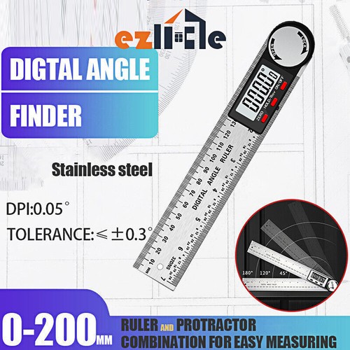 200mm 360° Digital Angle Finder Ruler Angle Finder Angle Protractor ...
