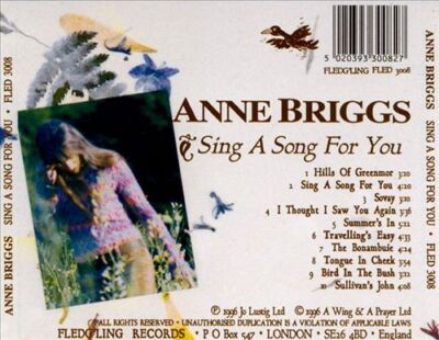 ANNE BRIGGS (SINGER) - SING A SONG FOR YOU NEW CD 5020393300827 | eBay