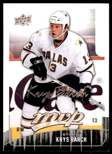 2009-10 Upper Deck MVP Krys Barch Dallas Stars #206 LP | eBay