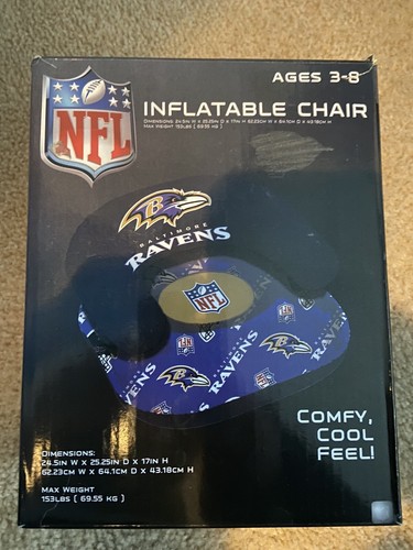 New Only Tested Baltimore Ravens NFL Inflatable Chair Logo AUTHENTIC ...