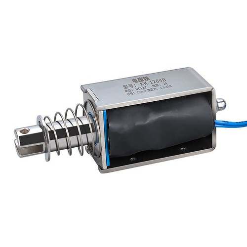 DC5V DC6V/12V/24V Push-Pull Through Electromagnet Micro Spring Solenoid ...
