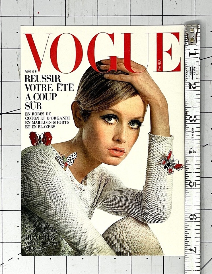 VOGUE Paris Twiggy Cover Photo Print Card 5x7 - Henry Clarke | eBay