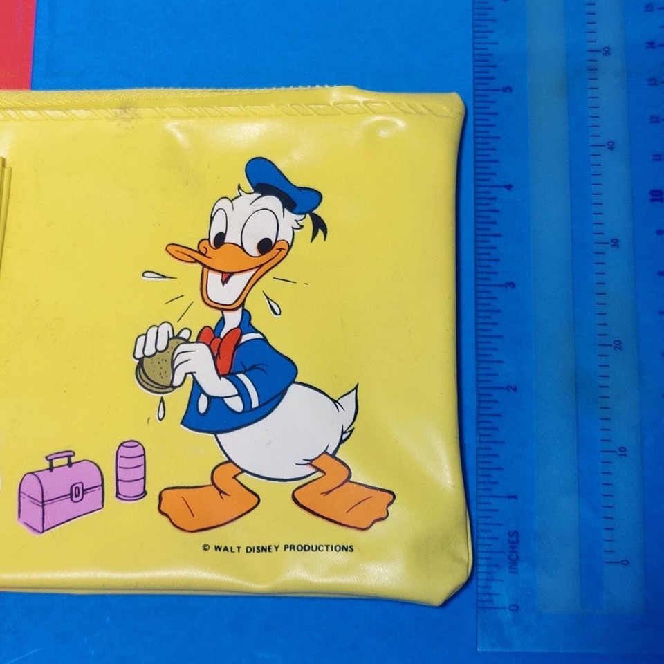 vtg 1960 Donald Duck Pencil Case Bag Walt Disney packing cube tech ...