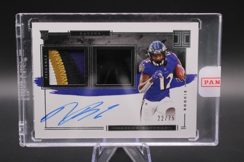 2021 Panini Impeccable Rashod Bateman Rookie Patch Autograph #115 /75 ...