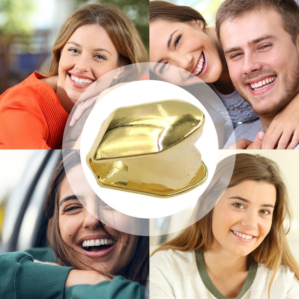 14k Gold Plated Small Single Tooth Cap Grillz Hip Hop Jewelry Teeth ...