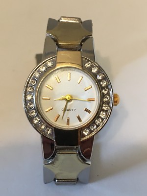 Blair Womens Watch Quartz Movement Crystal Bling Gold and Silver Tone ...