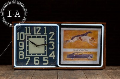 Vintage Neon Revolving Advertising Clock by Electric Ad Clock | eBay