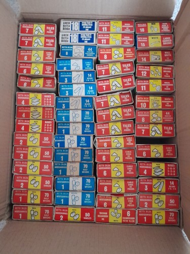 Airfix Betta Bilda Job Lot 56 Boxes of White Red Green and Clear Tiles ...