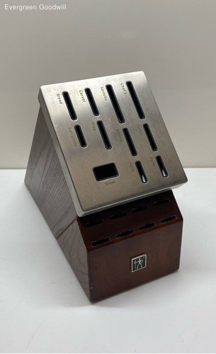 Henckels Wood & Metal Self Sharpening Knife Block / Holder | eBay