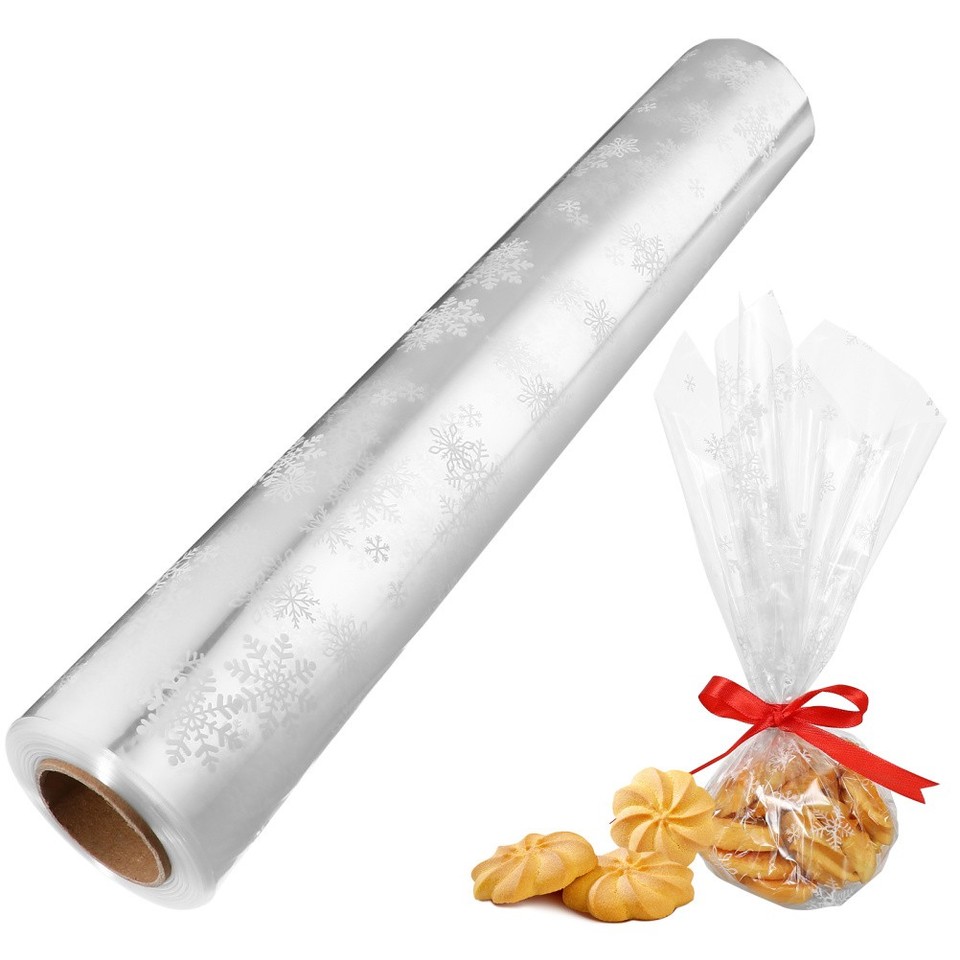 Christmas Snowflake Cellophane Wrapper Paper Transparent Wrapping ...