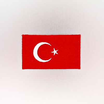 Turkey Flag Patch — Iron On Badge Embroidered Motif — Turkish World ...