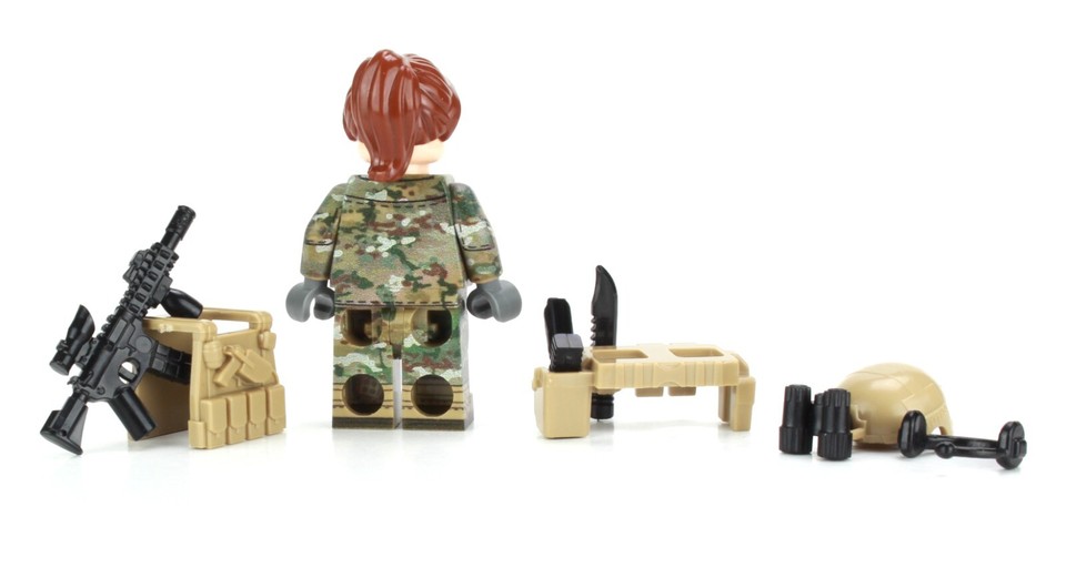 Battle Brick Season 1 Female Army Combat Soldier made w/real LEGO ...