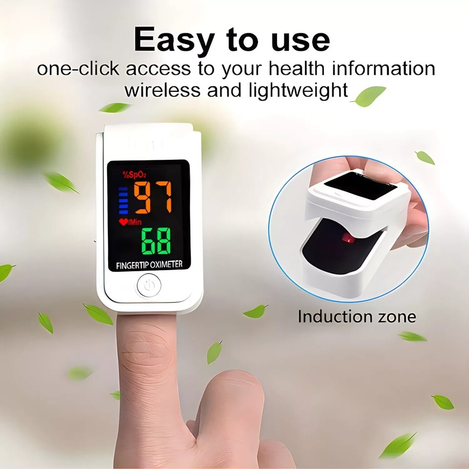 SpO2 Fingertip Pulse Oximeter LED Display Blood Oxygen Saturation ...