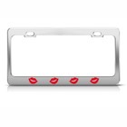 Metal License Plate Frame Red Lips Kiss Car Accessories Chrome | eBay