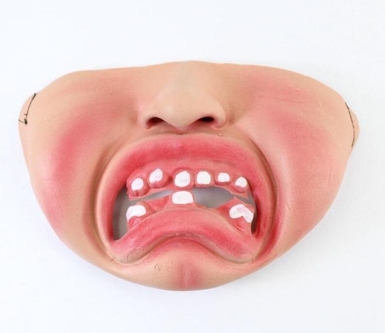 Cry Baby Mask Latex Half Face Fancy Dress Costume Stag night Crying ...