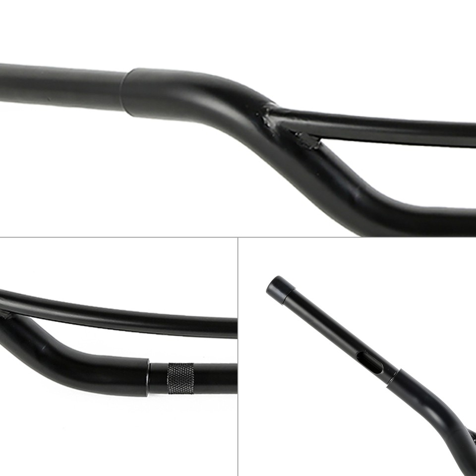 1-1/4'' Fat Hollywood Handlebars 4" Satin Black Fit For Harley XL1200X ...