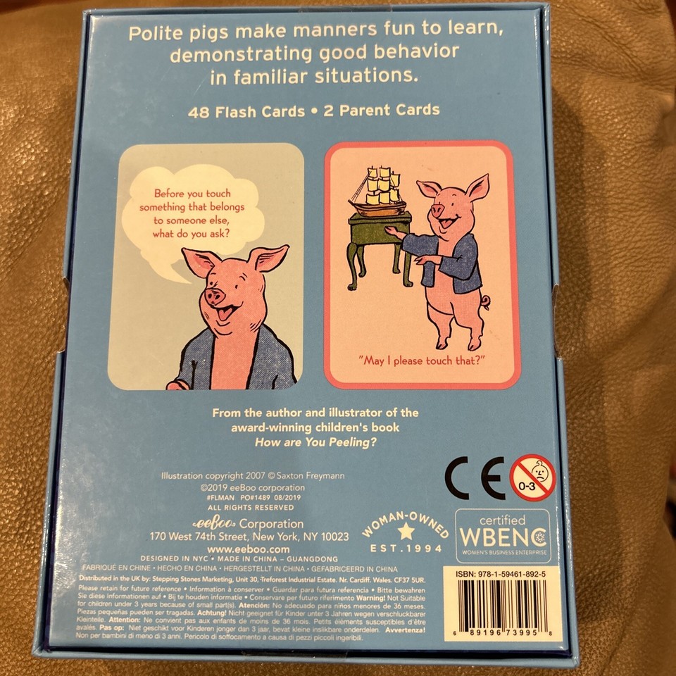 eeBoo Good Manners Flash Cards Kids Polite Behavior Teaching Skills ...