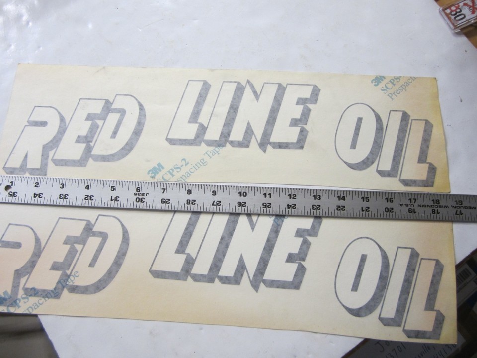 NHRA Large Red Line Oil Professional Racing Decals | eBay