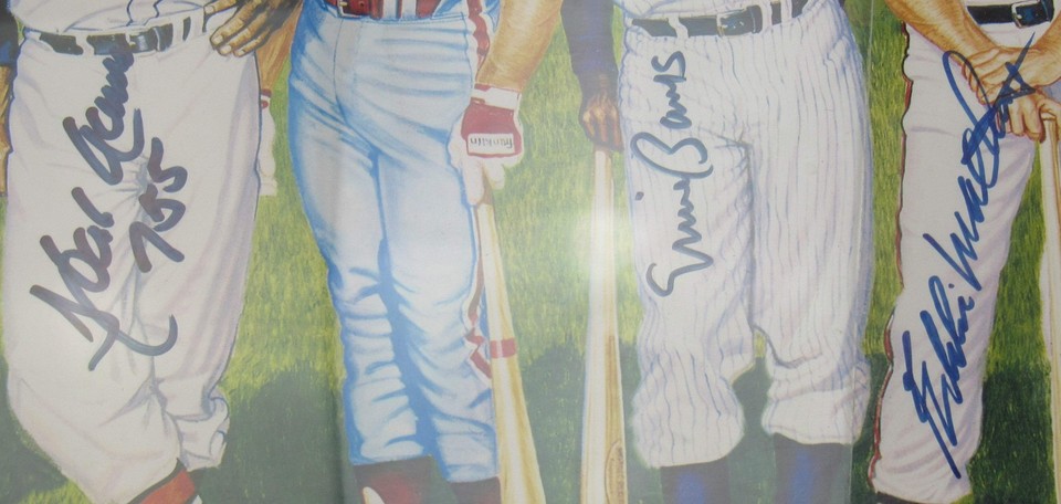 500 Home Run Club Signed Poster JSA LOA ZZ29119 - Mickey Mantle + 8 ...