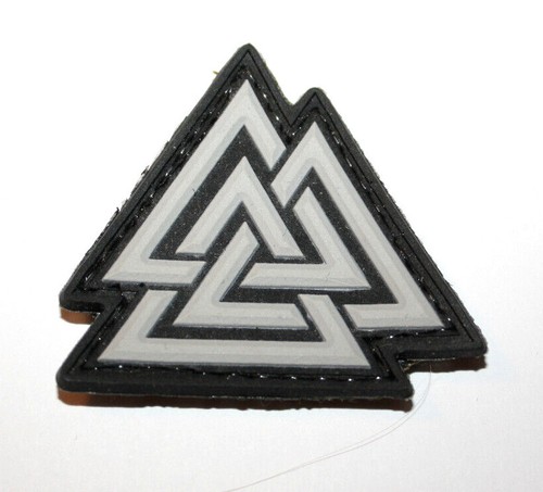 VALKNUT VIKING SYMBOL TRIANGLE TACTICAL ARMY MORALE 3D PVC PATCH ...