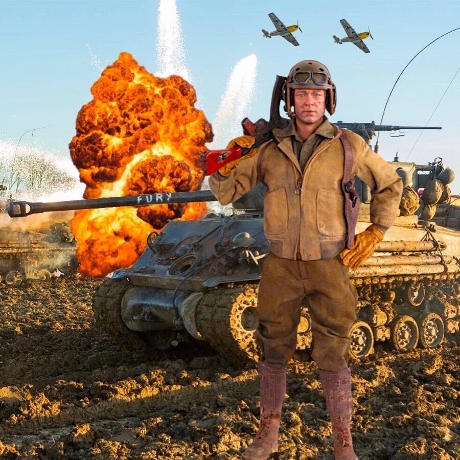 Brad Pitt Fury Tank