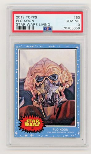 Plo Koon Star Wars Living Set PSA 10 Card 60 Topps 2019 | eBay Australia
