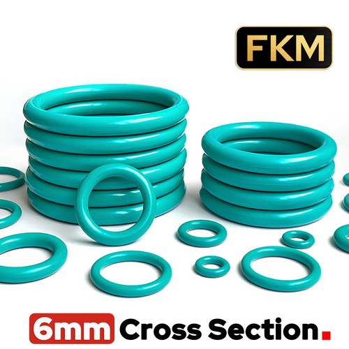 Metric FKM Rubber O-Rings 6mm Cross Section 16mm-438mm ID - O Ring ...