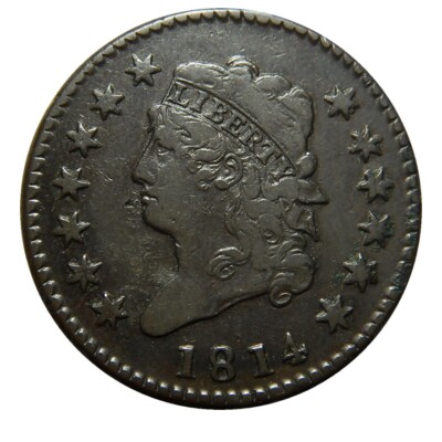 Large cent/penny 1814 Sheldon 294 crosslet 4 amazing high grade | eBay