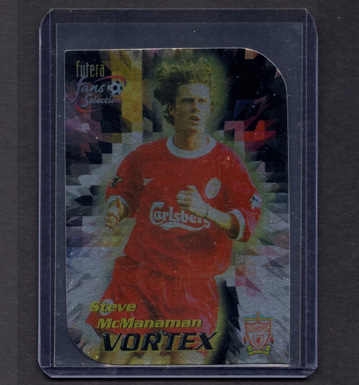 STEVE MCMANAMAN 1999 Futera Soccer Card Vortex Insert LIVERPOOL #V3 PSA ...