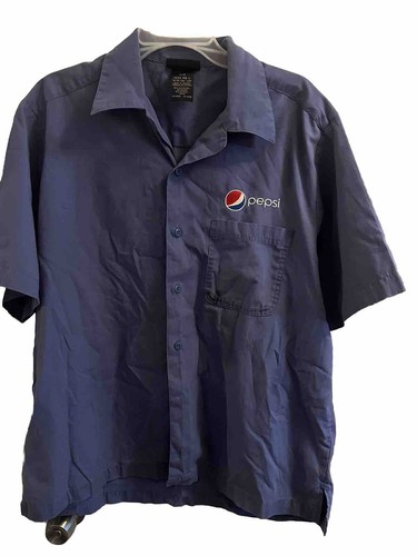 Lpt Of 3 PEPSI Work Shirt Mens L Large Aramark Short Sleeve SS Button ...