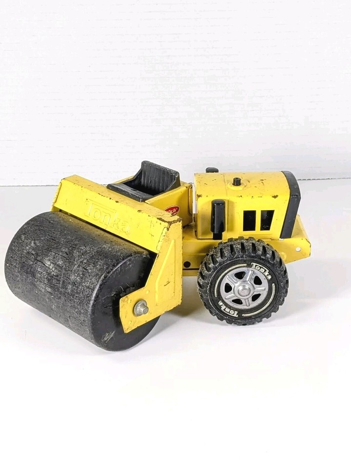 Vintage Tonka Roller Truck Yellow 1970’s Pressed Steel 8.5” Rare Wheels ...