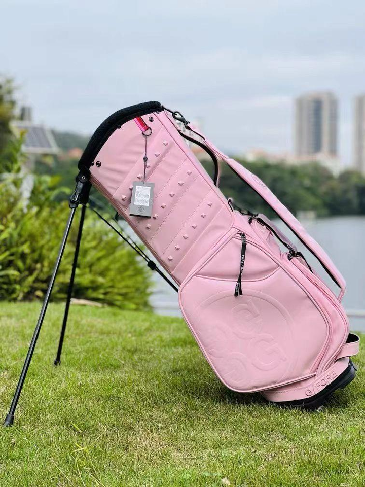 NEW G Fore Golf Caddie Bag Stand-up Bag Pink with Hood Cover Japan NEW ...