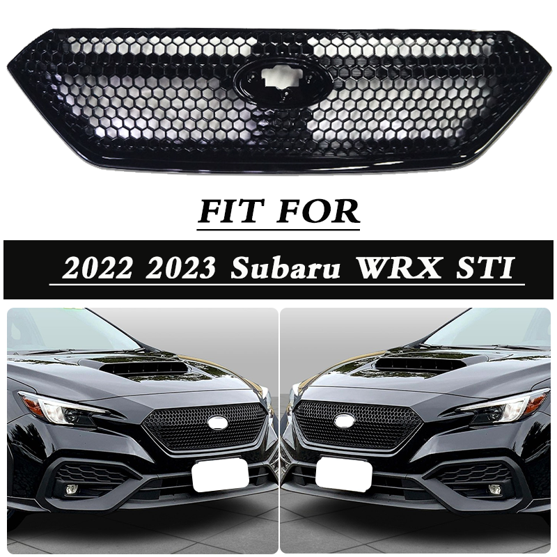 For 2022 2023 Subaru WRX VB Front Bumper Gloss Black Grille Assembly ...