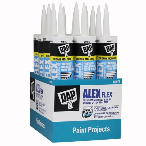 Alex Flex 10.1 oz. White Premium Molding and Trim Sealant(12-Pack ...