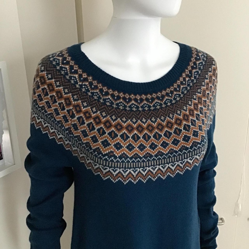 Seasalt Cornwall Teal Blue 'Icelandic Raincloud' Dress/Size 10/ECO Dry ...